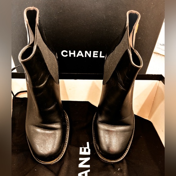 CHANEL | Shoes | Chanel Short Boots Blk Sz 355 | Poshmark